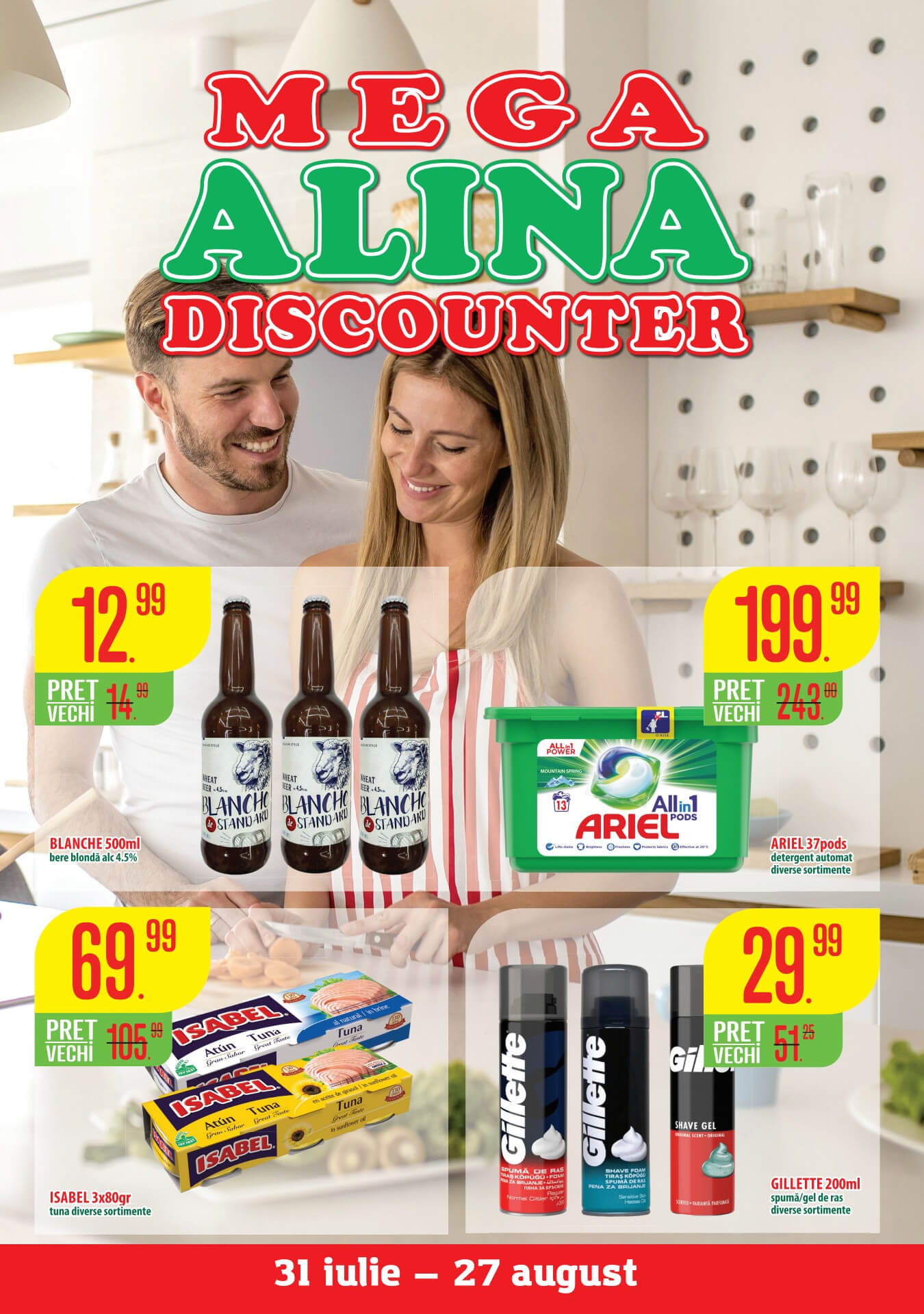 Catalog Mega Alina Discounter: Oferta lunii august - reduceri Moldova