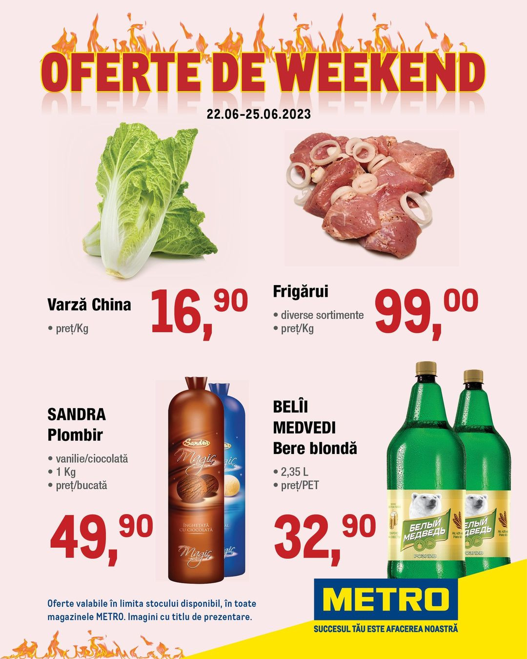Catalog METRO: Promoție de weekend 22.06 - 25.06 - reduceri Moldova