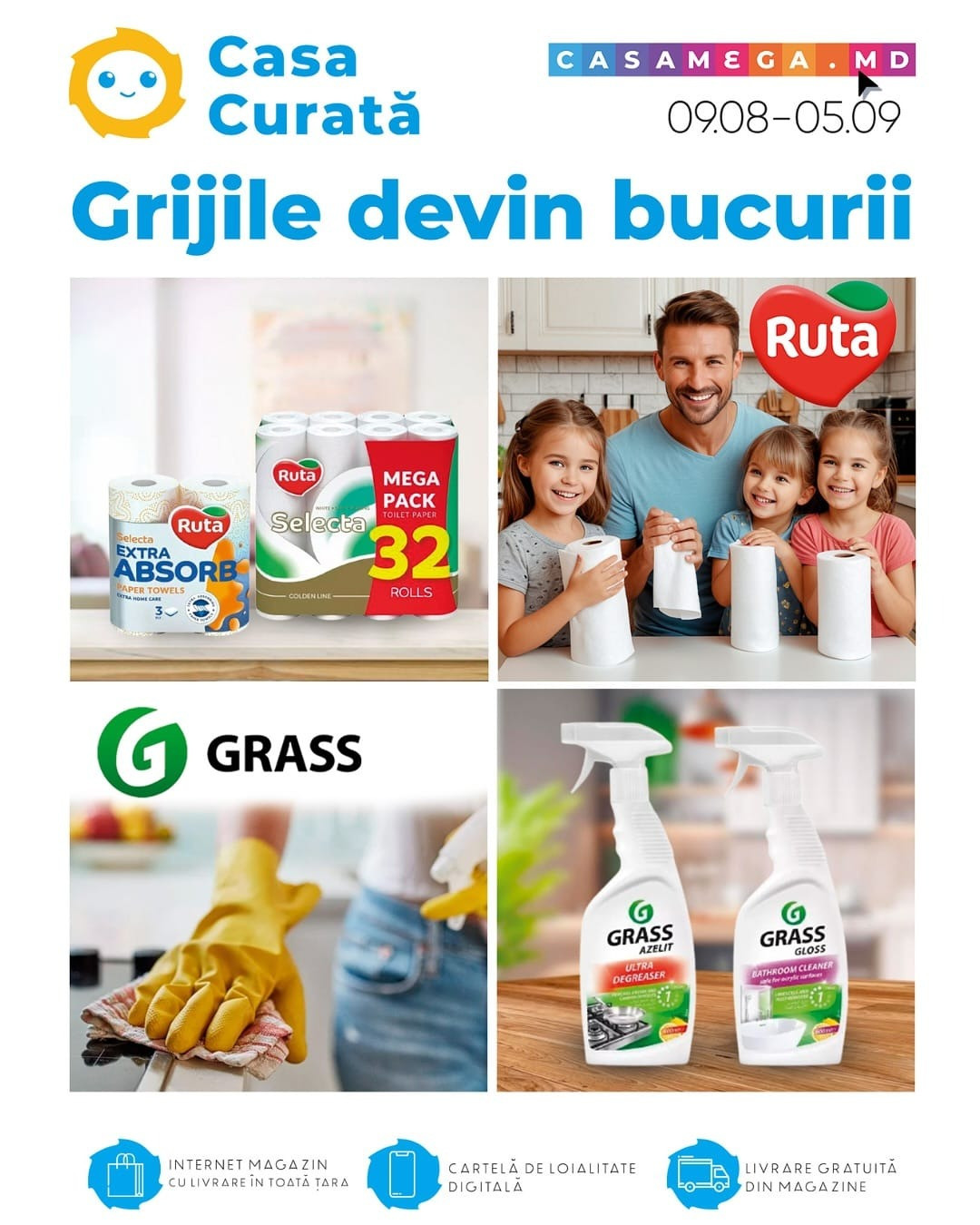 Catalog Casa Curată: Oferta lunii august - reduceri Moldova