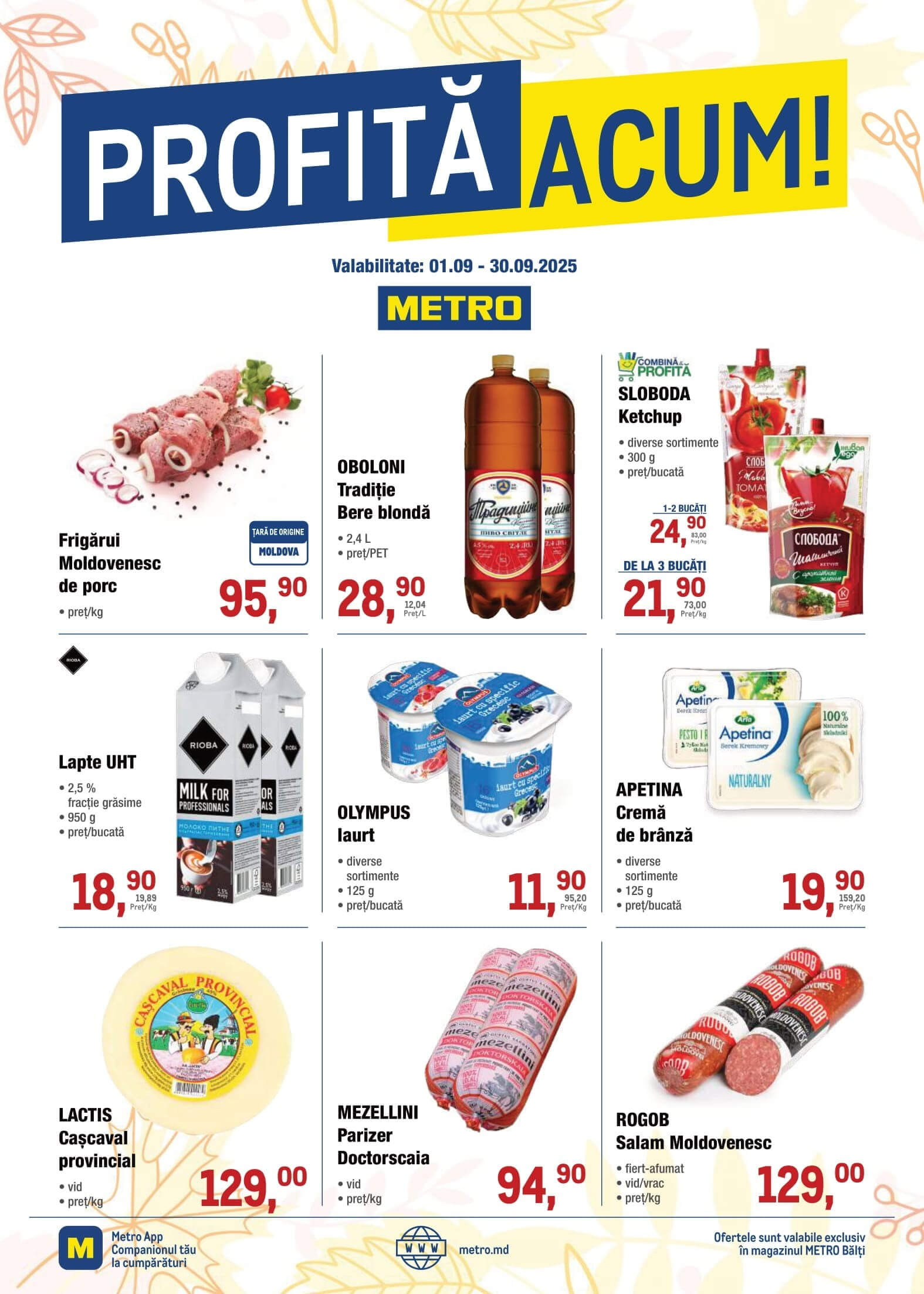 Catalog METRO: Oferta lunii septembrie - reduceri Moldova