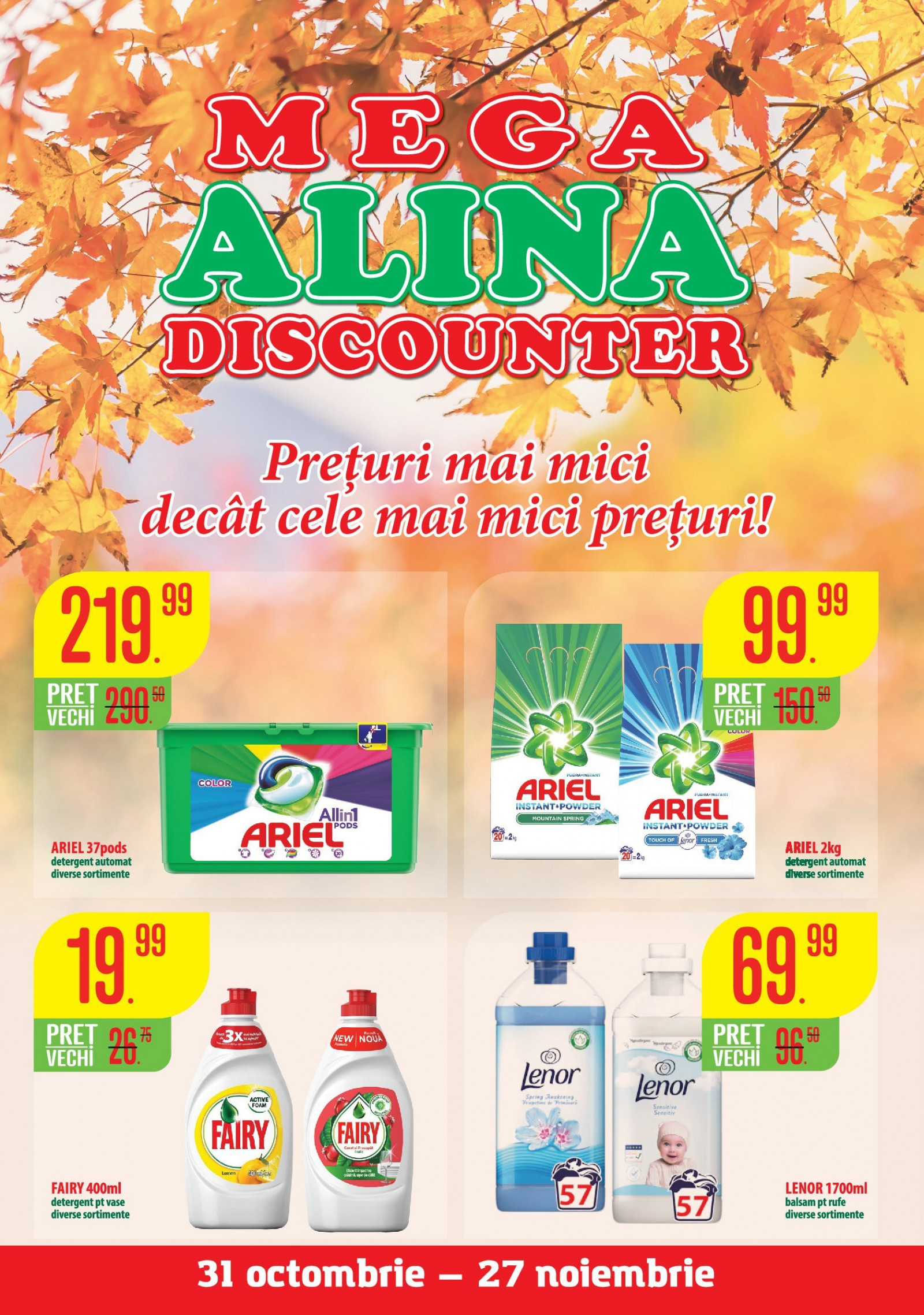 Catalog Mega Alina Discounter: Oferta lunii noiembrie - reduceri Moldova